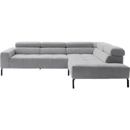 Home Affaire Ecksofa &raquo;Claya Move, L-Form, Kopf- & R&uuml;ckenverstellung, Breite 282 cm&laquo; Moderne Steppung, weicher Polsteraufbau & saugroboterfreundliche 