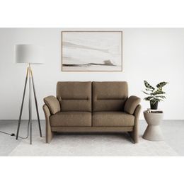 DOMO collection 2-Sitzer &raquo;Pina, schmale Armlehnen, mit Federkern, kompakt & elegant&laquo; Hoher Sitzkomfort, Feinstruktur, stone, Breite 159 cm grau 100% 