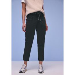 Street One Damen Street One Jogger Pants &raquo;Style Bonny&laquo; mit Cargo-Taschen und Kordelzug schwarz 44, L&auml;nge 28