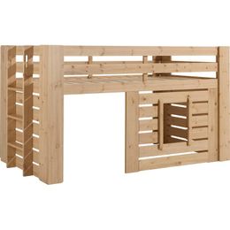 Vipack Kinderbett &raquo;Oliver&laquo; Made in Europe, Jugendbett, Hausbett beige Liegefl&auml;che L&auml;nge B: 200cm x 90cm, H&ouml;he Bett: 114,5cm, ohne Matratze