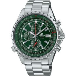 CASIO EDIFICE Herren CASIO EDIFICE Chronograph Quarzuhr, Armbanduhr,Herrenuhr,Edelstahlarmband,bis 10 bar wasserdicht silber Einheitsgr&ouml;&szlig;e