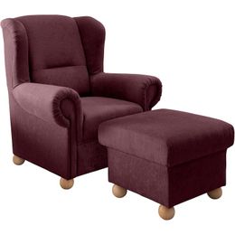 Home Affaire Polstergarnitur &raquo;Torello&laquo; 2 tlg. tlg. rot Microfaser, gepolstert