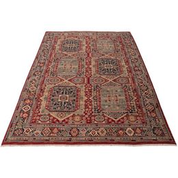 Theko Wollteppich &raquo;Saharna 7275&laquo; rechteckig 10 mm H&ouml;he reine Wolle, Orient-Optik, mit Fransen rot Wolle B : 300cm 1 Stk., 10mm, L: 395cm