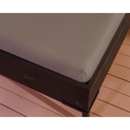 Kayori Spannbettlaken &raquo;Shizu&laquo; Bio-Baumwolle grau Jersey-Elasthan, Obermaterial: 97% Baumwolle, 3% Elasthan (LYCRA ) B/L: 160cm x 220cm, 1 Stk., Jersey