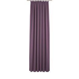 Adam Vorhang &raquo;Uni Collection&laquo; Kr&auml;uselband 1 Stk. tlg. aus 100% Bio-Baumwolle, Vorhang nach Wunschma&szlig; lila Baumwolle (Bio-Baumwolle) 405cm, Kr&auml;uselband, 