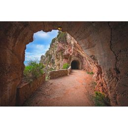 papermoon Fototapete &raquo;Felsentunnel Petrovac Bay&laquo; bunt Vlies B/L: 3m x 2,23m, Bahnen: 6 Stk.