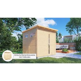 BERTILO Gartenhaus &raquo;Pentus 2&laquo; beige Massivholz ohne Dacheindeckung