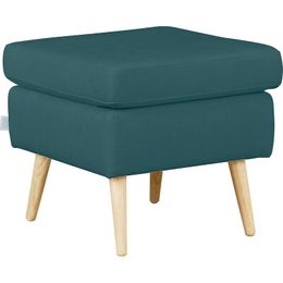Home Affaire Polsterhocker &raquo;Sallito&laquo; die kleinere Version von "Salla", in 6 Bezugsqualit&auml;ten blau Struktur Hahnentritt (67% Polypropylen, 33% 