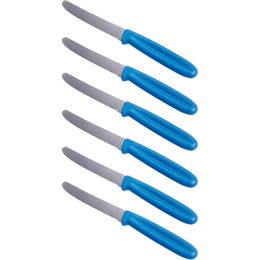 GSD HAUSHALTSGER&Auml;TE Tafelmesser sp&uuml;lmaschinengeeignet blau Stahl 6 Stk.