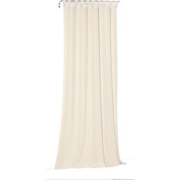 WIRTH Vorhang &raquo;Newbury&laquo; Schlaufen 1 Stk. tlg. beige Jacquard, Baumwolle, Polyester 125cm, Schlaufen, 65cm