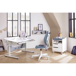 Paidi Kinderschreibtisch &raquo;DIEGO CURVED, Sch&uuml;lerschreibtisch, mitwachsend, ergonomisch&laquo; stufenlos h&ouml;henverstellbar, Tischplatte neigbar wei&szlig; B/H/T: 