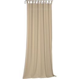 WIRTH Vorhang &raquo;Wiessee&laquo; Schlaufen 1 Stk. tlg. nach Ma&szlig; beige Baumwolle, Leinen, Modal 315cm, Schlaufen, 150cm