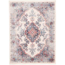 CarpetFine Teppich &raquo;Phoenix&laquo; rechteckig 6 mm H&ouml;he Vintage Orient Look, mit Fransen, Wohnzimmer beige Polypropylen (PP) B : 120cm 1 Stk., 6mm, L: 170cm