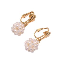 Firetti Damen Paar Ohrh&auml;nger &raquo;Schmuck Geschenk Ohrschmuck Patentbrisur Perlen&laquo; Made in Germany - mit Naturperle, S&uuml;&szlig;wasserzuchtperle gold 3mm, Messing