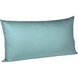 Fleuresse Kissenbezug &raquo;Colours Mako Satin, 100% Baumwolle, mit Rei&szlig;verschluss&laquo; Mako Satin, gl&auml;nzend, glatt, Premium Qualit&auml;t blau Mako-Satin, Mako-