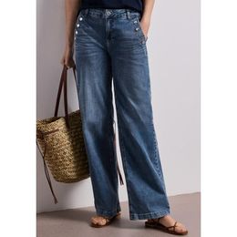 Street One Damen Street One Weite Jeans &raquo;Style Emee&laquo; weites Bein, mit Knopfdetails 31, L&auml;nge 32