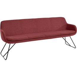 Musterring Essbank &raquo;Tavia&laquo; Schlittengestell in drei Ausf&uuml;hrungen, Breite 180, 200 oder 220 cm rot 100% PES B/H/T: 200cm x 87cm x 66cm, Flachgewebe