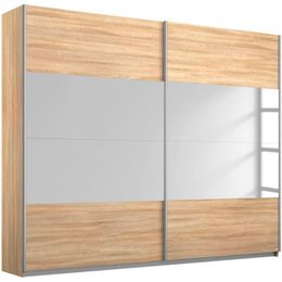 Rauch Schwebet&uuml;renschrank &raquo;Quadra&laquo; inkl. W&auml;scheeinteilung und zus&auml;tzlichen Einlegeb&ouml;den braun Holzwerkstoff B/H/T: 226cm x 210cm x 62cm