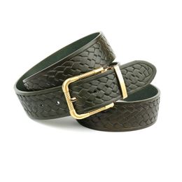 Anthoni Crown Damen Lederg&uuml;rtel gr&uuml;n 85