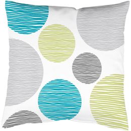 Vision S Dekokissen &raquo;BORDEN&laquo; Kissenh&uuml;lle ohne F&uuml;llung. 1 St&uuml;ck gr&uuml;n Polyester B/L: 40cm x 40cm, 1 Stk.