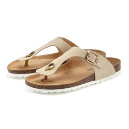 ELBSAND Damen Pantolette &raquo;Mule, Sandale, offener Schuh, Lederpantolette, Sommerschuhe&laquo; Zehentrenner aus hochwertigem Leder mit Komfortkorkfu&szlig;bett 