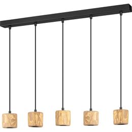 Segula Pendelleuchte &raquo;PINO 5 Kiefer gebeizt&laquo; E27 1 Stk. braun 5, &Oslash; 8cm H: 3cm, 1 Stk.