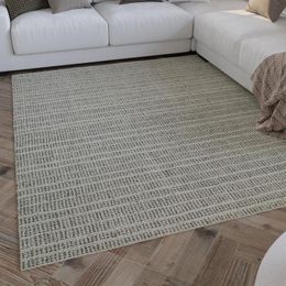 Wecon Home Wollteppich &raquo;Hamptons FORTYFIVE&laquo; rechteckig 15 mm H&ouml;he L&auml;ufer, Schurwolle, Kurzflor, Wohn- & Schlafzimmer, elegant, Streifen grau 