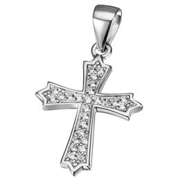 Firetti Damen Kettenanh&auml;nger &raquo;Schmuck Geschenk Silber 925 Halsschmuck Anh&auml;nger Kreuz&laquo; mit Zirkonia (synth.) silber Silber 925 (Sterlingsilber), 1,2 g