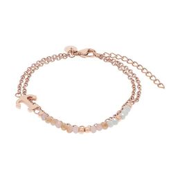 Tom Tailor Damen Tom Tailor Armband &raquo;Schmuck Geschenk Edelstahl Anker&laquo; mit Glassteine rosa 20cm, Edelstahl