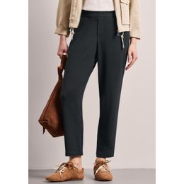 Street One Damen Stoffhose, schwarz, Gr. 38, unifarben, Stoff, 95% Viskose, 5% Elasthan, Hosen, Middle Waist