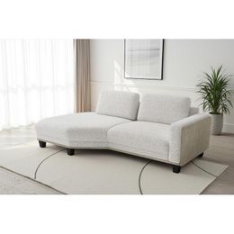 Sit & More sit&more Ecksofa &raquo;Concept&laquo; Modernes Sofa in drei Fu&szlig;farben zur Auswahl wei&szlig; 100% Polyester B/H/T: 237cm x 84cm x 126cm, Longchair links,mit Fu&szlig; Buche 