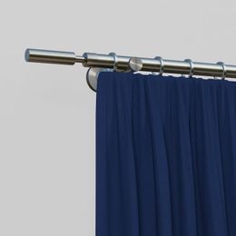 Indeko Gardinenstange &raquo;Kimberley&laquo; 1 l&auml;ufig-l&auml;ufig Wunschma&szlig;l&auml;nge silber Eisen B/L: 360cm, 1 Stk., 1 l&auml;ufig