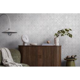 Livingwalls living walls Vliestapete &raquo;Ornamenttapete diverse Farben strukturiert vintage&laquo; Barock strukturiert grau Vlies B/L: 0,53m x 10,05m, Rollen: 1