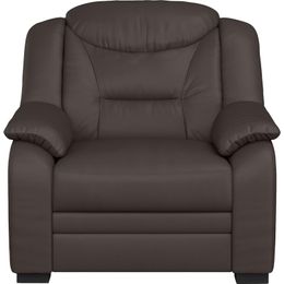 COTTA Sessel &raquo;Marcus&laquo; mit hoher R&uuml;ckenlehne braun 64% Polyurethan, 25% Polyester, 11% Baumwolle Kunstleder SOFTLUX , B/H/T: 97cm x 99cm x 99cm