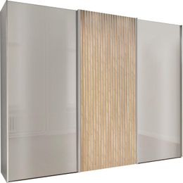 Wiemann Schwebet&uuml;renschrank &raquo;Denver&laquo; hochwertige Beschl&auml;ge beige Floatglas, Holzwerkstoff Champagner-Dekor, B/H/T: 295,2cm x 217cm x 67cm, T&uuml;ren: 3 
