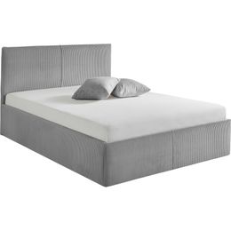 Westfalia Schlafkomfort Polsterbett grau Bezug. Hochwertiger Breitcord, 100% Polyester pflegeleicht, Polsterung: Polsterwatte, Material Gestell: gepolsterter Holzwerkstoff, 