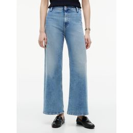 Tommy Hilfiger Damen High-waist-Jeans &raquo;WD LG NEW DOREEN LT HW ANKL&laquo; Baumwollmischung, weite Beinform, High Waist blau 34, L&auml;nge 30