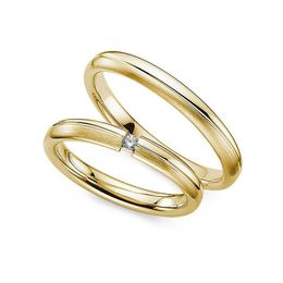 Phoenix Ph&ouml;nix Unisex Trauring &raquo;Schmuck Geschenk Partnerring Ehering Goldring&laquo; Made in Germany - wahlweise mit oder ohne Brillant 63, 0,03 SI = kleine 