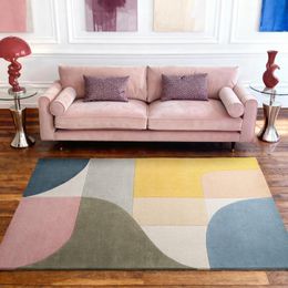 Ted Baker Wollteppich &raquo;Curzon&laquo; rechteckig 17 mm H&ouml;he Wolle, Naturteppich, Handgemacht, Wohnzimmer, Schlafzimmer, bunt bunt Wolle B : 200cm 1 Stk., 17mm, L: 