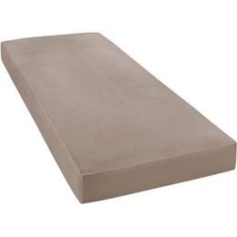 Janine Spannbettlaken &raquo;ELASTIC 5002&laquo; f&uuml;r Matratzen bis 35 cm H&ouml;he, 95% Baumwolle, hochwertig, langlebig grau Jersey-Elasthan, Obermaterial: 95% Baumwolle, 5%