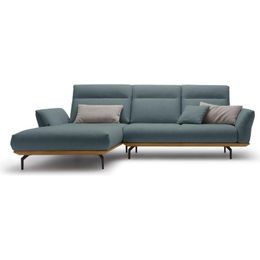 Creation BY ROLF BENZ Ecksofa &raquo;CR.460 Designsofa, verstellbare R&uuml;ckenlehne, hochwertig & bequem&laquo; Sockel in Nussbaum, Winkelf&uuml;&szlig;e in Umbragrau, Breite 