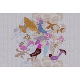 Livingwalls living walls Fototapete &raquo;Walls by Patel Birdland&laquo; glatt Vlies, Wand blau Vlies B/L: 4m x 2,7m