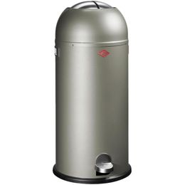 Wesco M&uuml;lleimer &raquo;Kickmaster Maxi&laquo; 1 Beh&auml;lter Abfallsammler mit D&auml;mpfer,40 Liter silber Stahlblech B/H/T: 37,5cm x 83cm x 37,5cm, 40 l