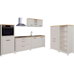 Inter Link K&uuml;chenzeile &raquo;Pienza, Einbauk&uuml;che, K&uuml;chenblock, K&uuml;chenmodul, Kompaktk&uuml;che&laquo; Ohne E-Ger&auml;te f&uuml;r Sp&uuml;lmaschine Kochfeld Backofen K&uuml;hlschrank B: 430 cm B/H/T