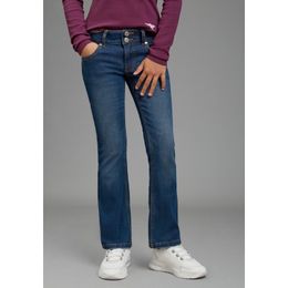 Kangaroos M&auml;dchen Kangaroos Bootcut-Jeans &raquo;Stretchjeans Boot Cut&laquo; Modische Jeans, authentische Waschung blau 158, N-Gr