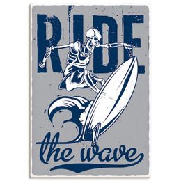 Artland Wandbild &raquo;Reite die Welle&laquo; 1 Stk. tlg. als Alubild, Leinwandbild, Poster, Wandaufkleber in verschied. Gr&ouml;&szlig;en B/H/T: 70cm x 100cm, Leinwandbilder 