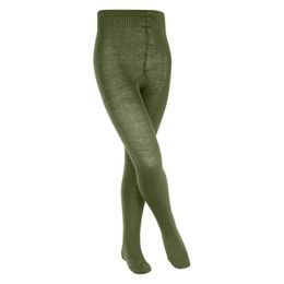 Falke Kinder Falke Strickstrumpfhose &raquo;Comfort Wool&laquo; blickdicht, leichte, w&auml;rmende Merinowolle au&szlig;en gr&uuml;n 134/146