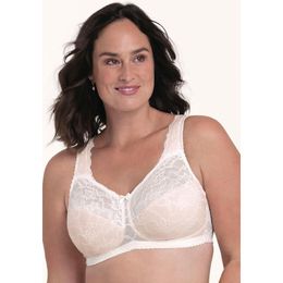 Rosa Faia Damen B&uuml;gelloser BH &raquo;Bobette&laquo; ohne B&uuml;gel, mit Spitze, 3-geteilten Cups, Komforttr&auml;ger, feminin beige 85, Cup C