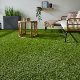 ANDIAMO Kunstrasen &raquo;Rasenteppich Bali, Gesamth&ouml;he 31 mm, Made in Belgium&laquo; rechteckig realistische Optik, mit Drainagefunktion, f&uuml;r Balkon & Terrasse gr&uuml;n 