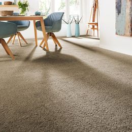 ANDIAMO Teppichboden &raquo;Verona, Velours, Gesamth&ouml;he 6 mm, Luxusklasse LC2&laquo; rechteckig Uni Farben, Breite 400 cm oder 500 cm, strapazierf&auml;hig, pflegeleicht braun